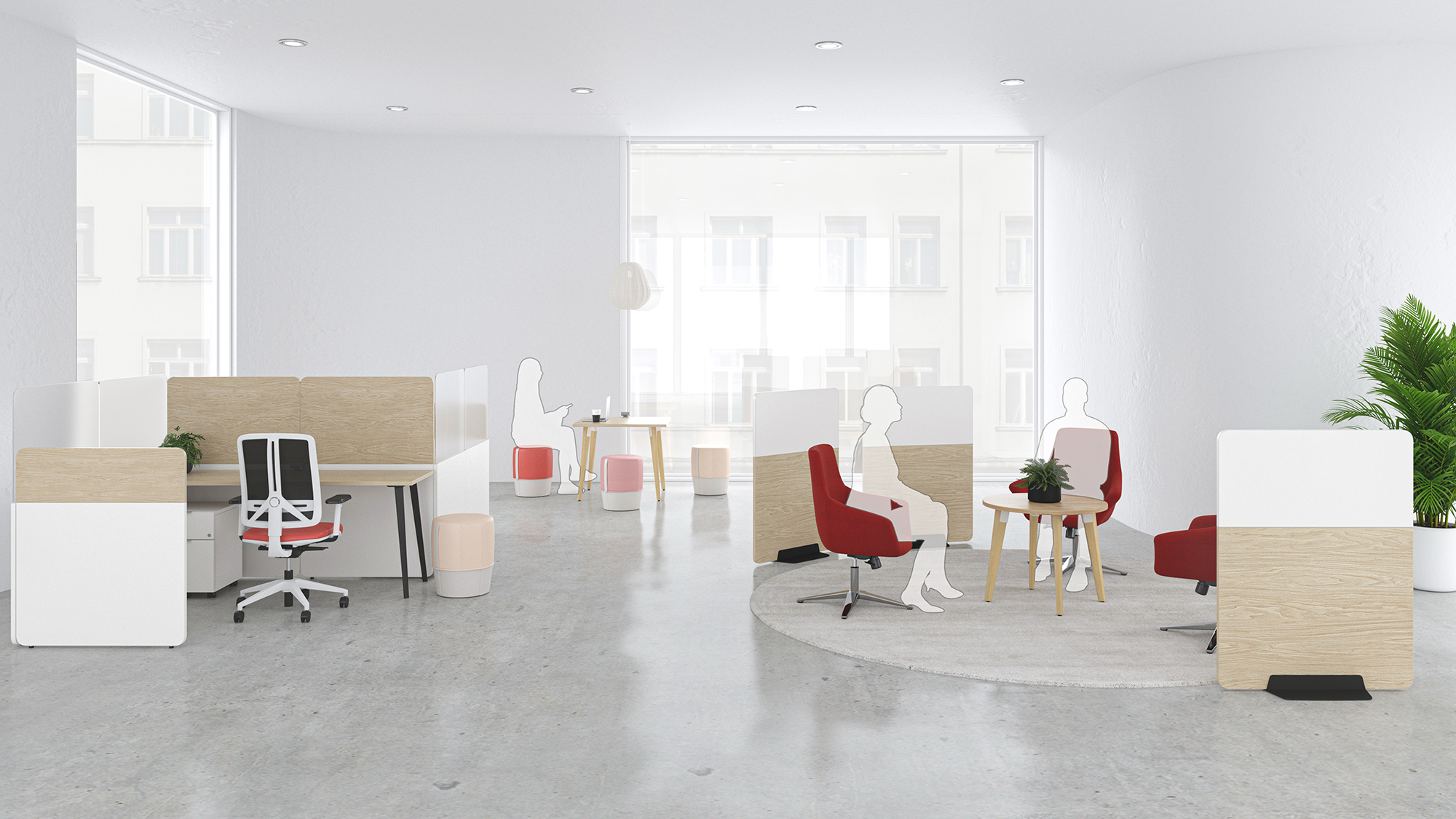 Luti Freestanding Screens | Office Furniture | Lacasse